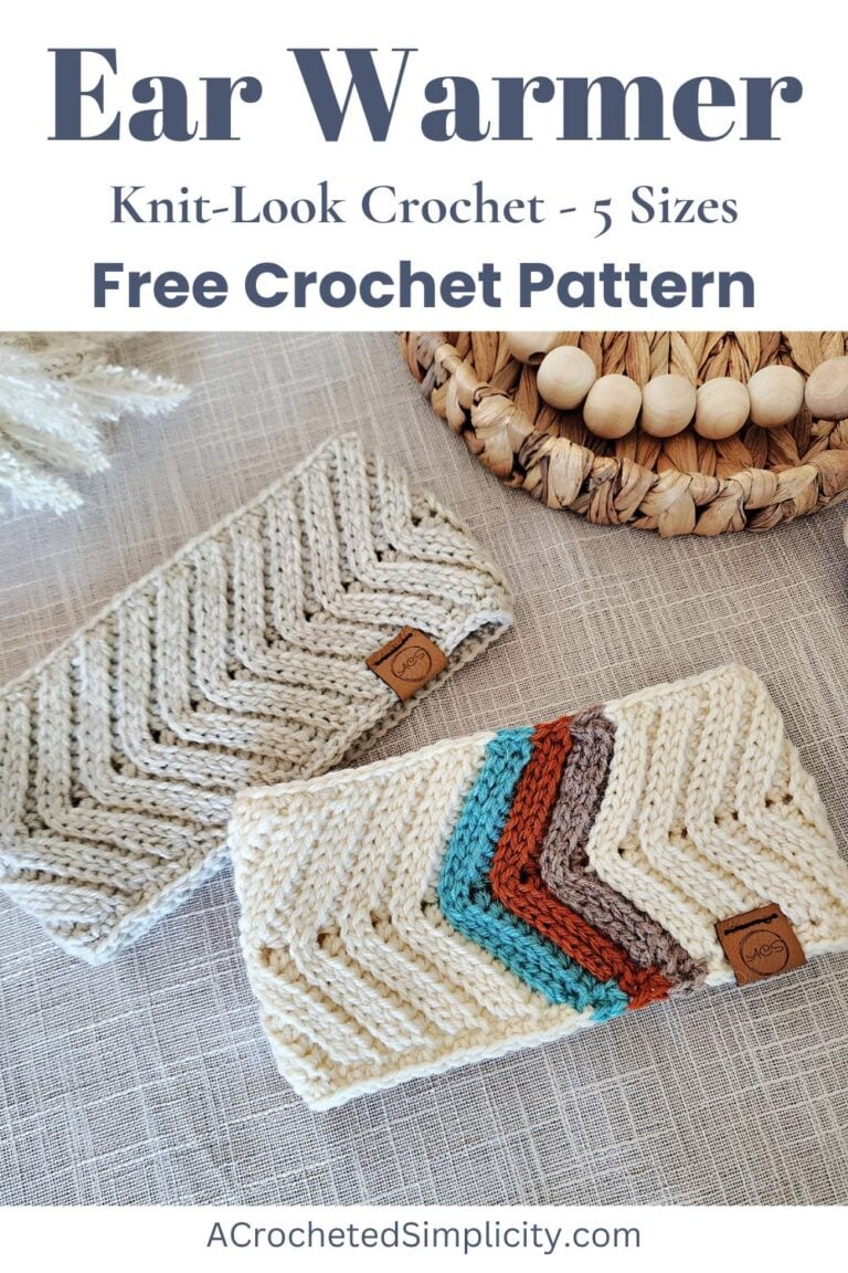 Knit-Look Crochet Ear Warmer - A Crocheted Simplicity