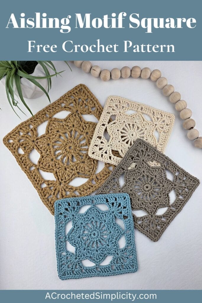 Aisling Crochet Motif Square - A Crocheted Simplicity