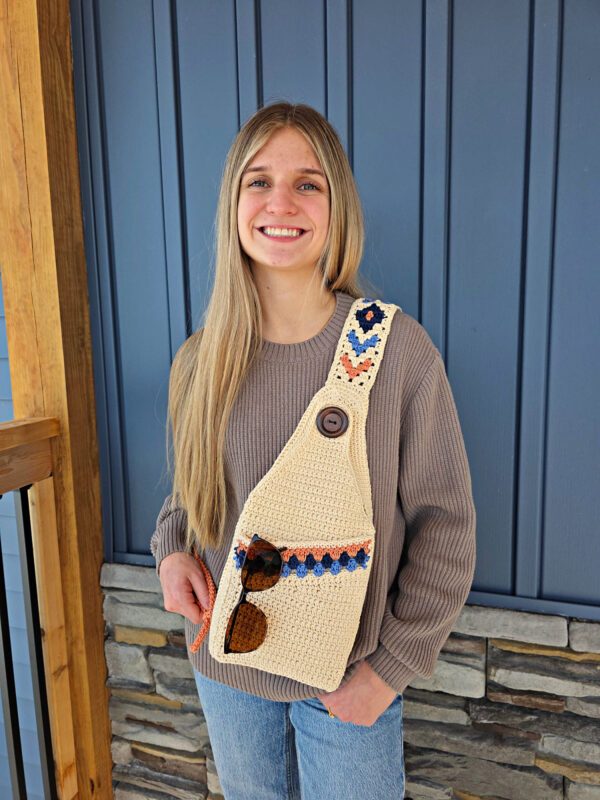 Boho Crochet Sling Bag - A Crocheted Simplicity