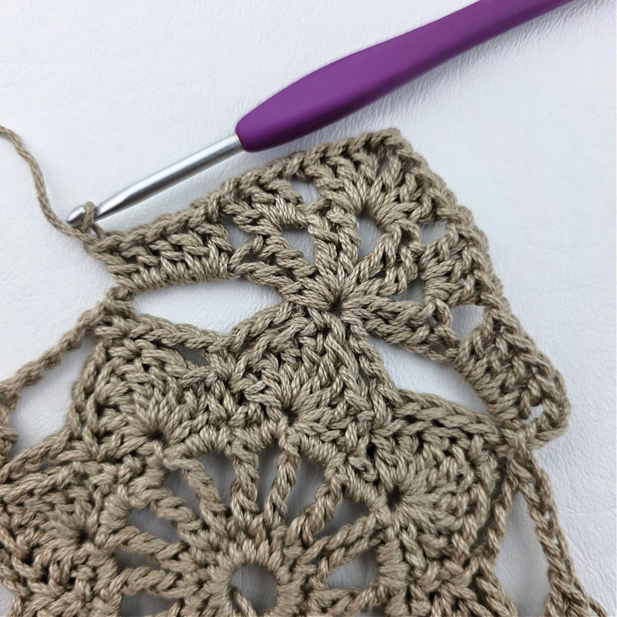 Aisling Crochet Motif Square - A Crocheted Simplicity