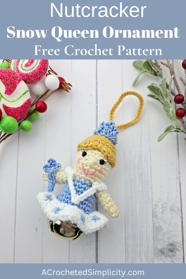 Nutcracker Snow Queen Crochet Ornament - A Crocheted Simplicity