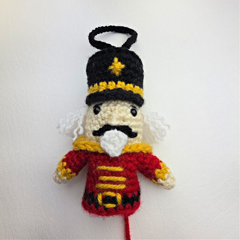 Crochet Nutcracker Jingle Bell Ornament - A Crocheted Simplicity