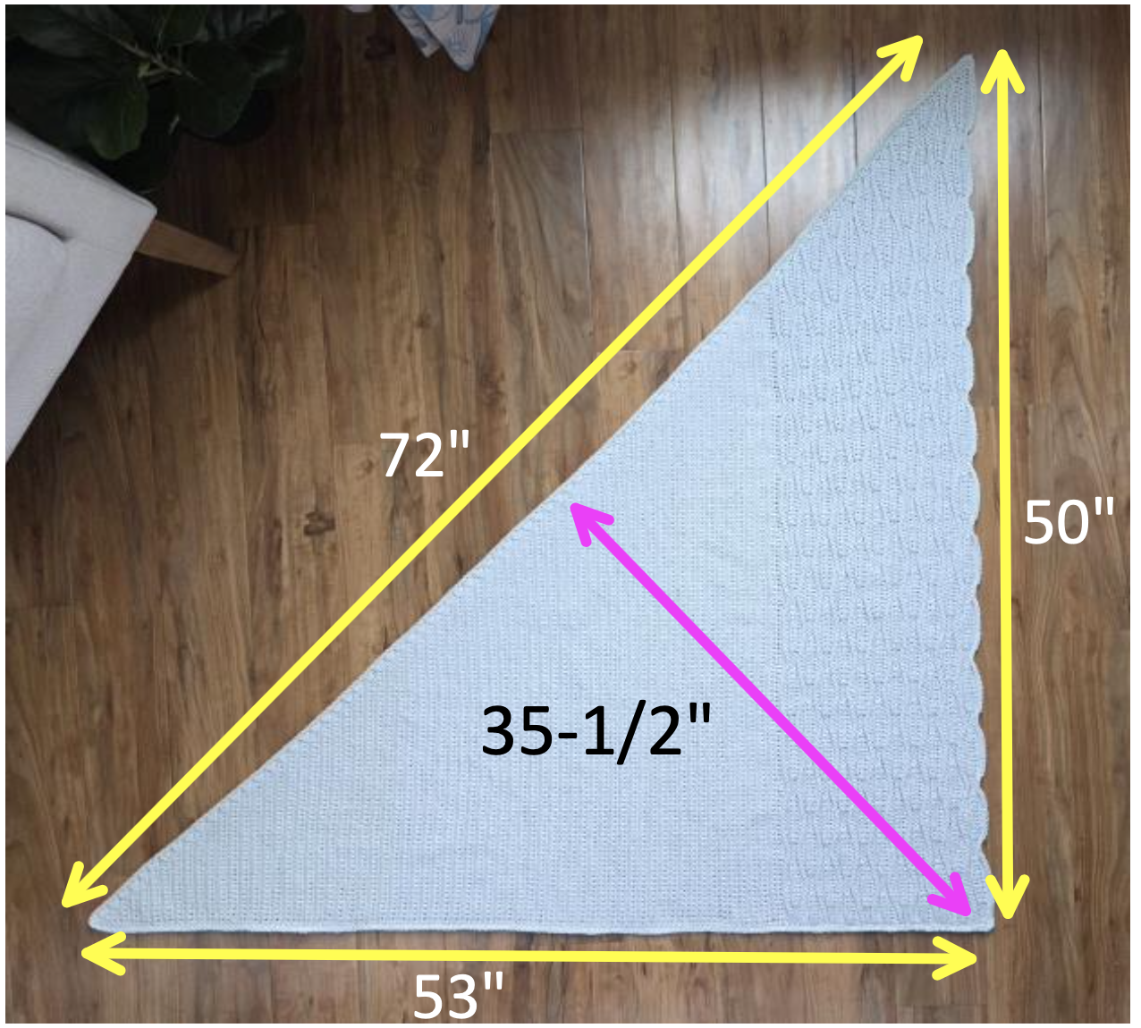 Maija Crochet Triangular Shawl - A Crocheted Simplicity